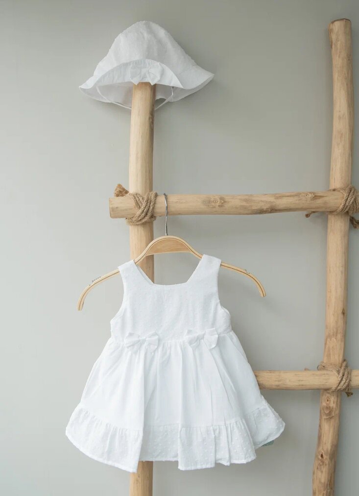 kitikate Organic Roman Dress With Hat - S00753 – kitikate.uk